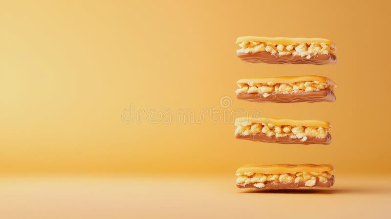 Colorful Candy Bars on Smooth Gradient Background Stock Image - Image ...
