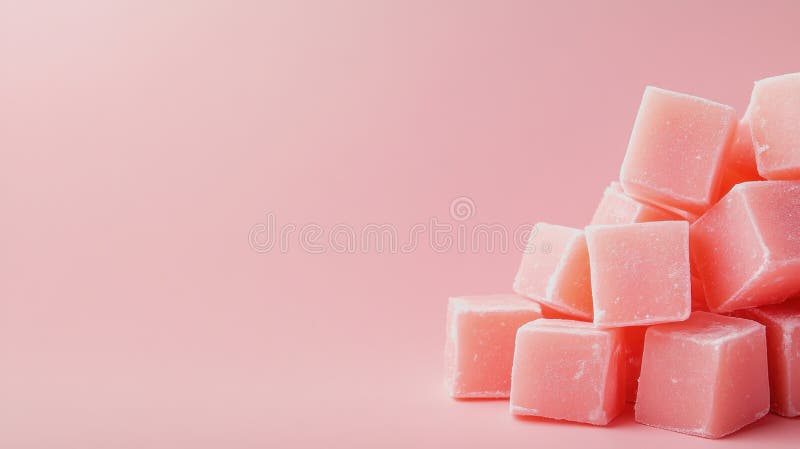 Delightful Turkish Treat on Smooth Pink Background Stock Image - Image ...