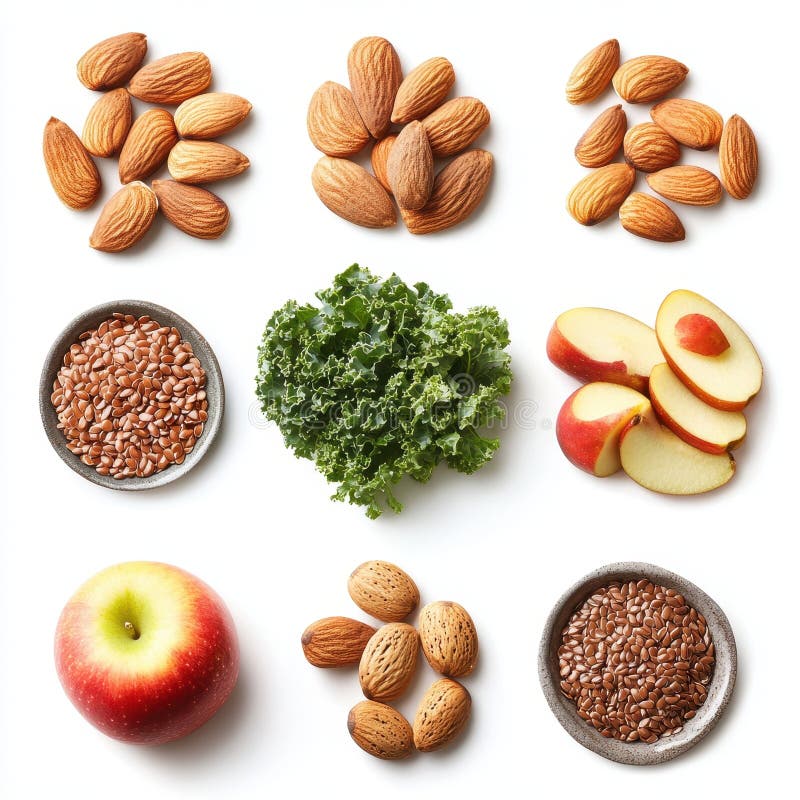 A Visually Appealing Arrangement of Nuts, Fruits, and Greens ...