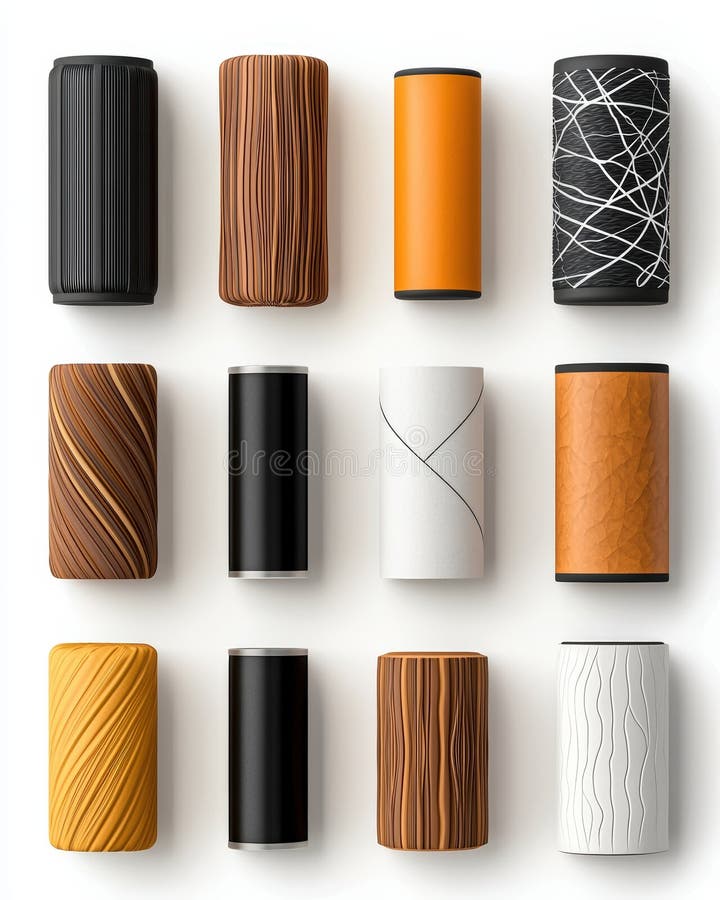 A Visually Appealing Arrangement of Various Textured Cans in Vibrant ...