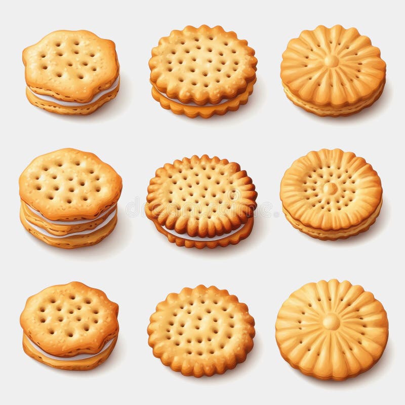 Collection of Assorted Cookie Varieties Displayed on a Light Background ...
