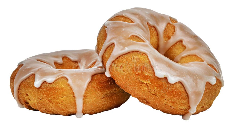 Stack of Two French Cruller Donuts Slightly Offset - Visually Appealing ...