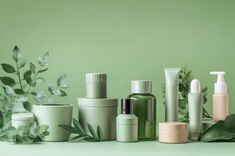 A Visually Appealing Cosmetics Set Showcases Various Eco-friendly ...