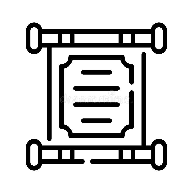 Visually Appealing Icon of Chinese Scroll in Trendy Design Style Stock ...