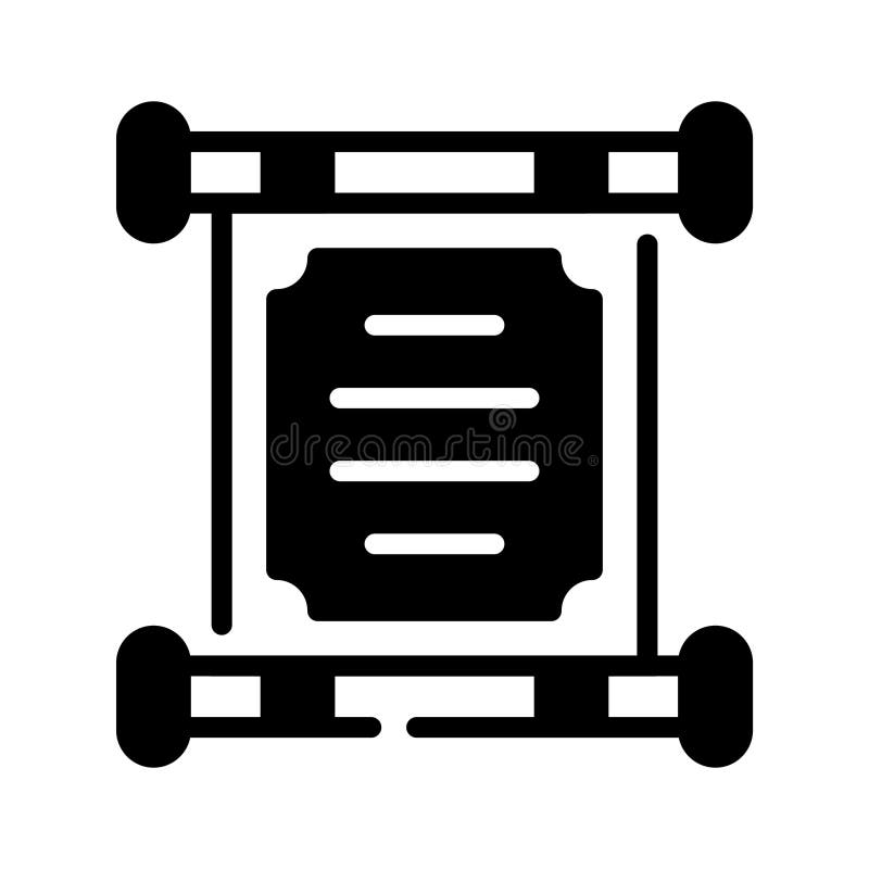 Visually Appealing Icon of Chinese Scroll in Trendy Design Style Stock ...