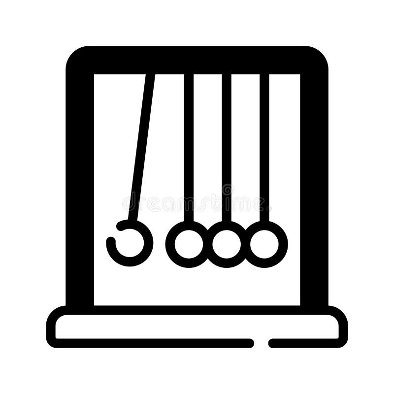 Visually Appealing Icon of Pendulum Designed in Glyph Style Stock ...