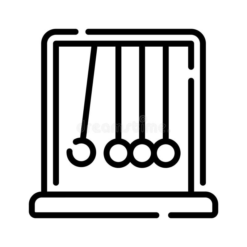 Visually Appealing Icon of Pendulum Designed in Line Style Stock ...