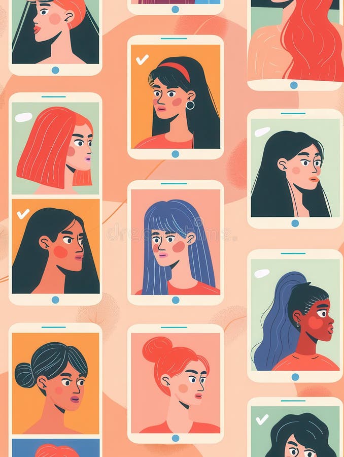A Visually Appealing Illustration Featuring Diverse Influencer Profiles ...