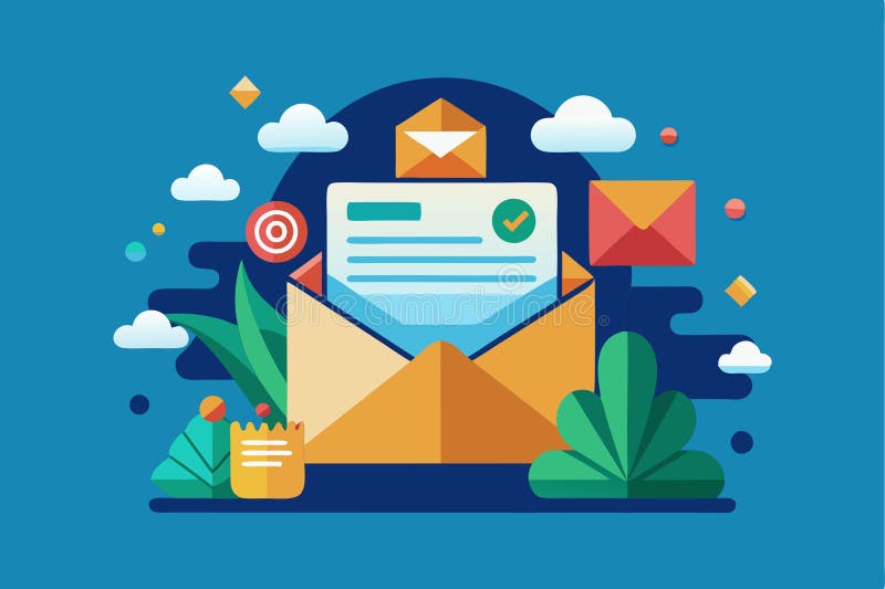 A Visually Appealing Illustration Showcases Different Mail Elements ...