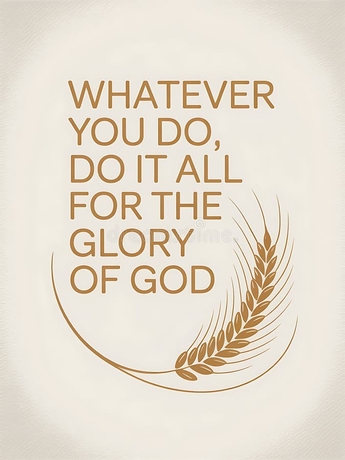 Inspirational Wheat Ear Motif with Religious Message for Spiritual ...