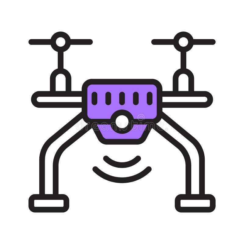 Visually Appealing Linear Style Icon Depicting Drone Camera Stock ...