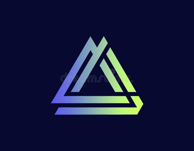 Abstract Triangular Logo Design Concept Stock Illustration ...