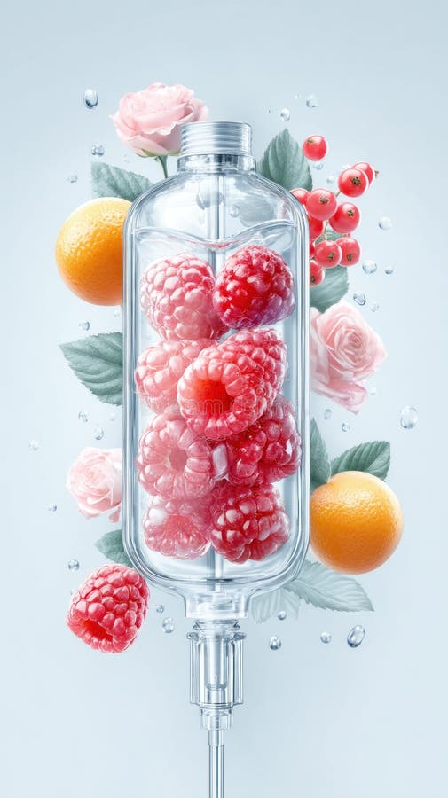 A Visually Appealing Setup Showing a Refreshing IV Drip Infused with ...