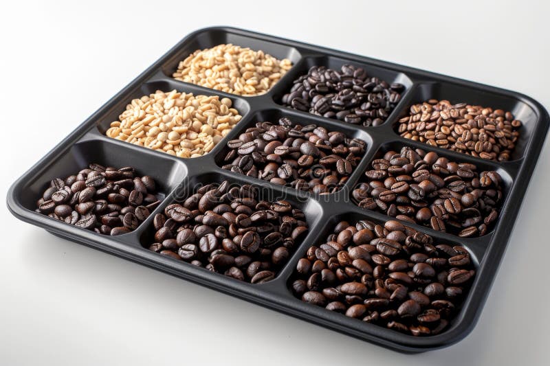 Diverse Coffee Bean Collection Stock Illustration - Illustration of ...