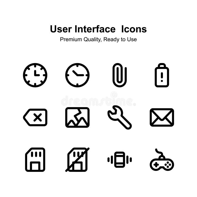 Visually Appealing User Interface Icons Set, Ready for Premium Use ...