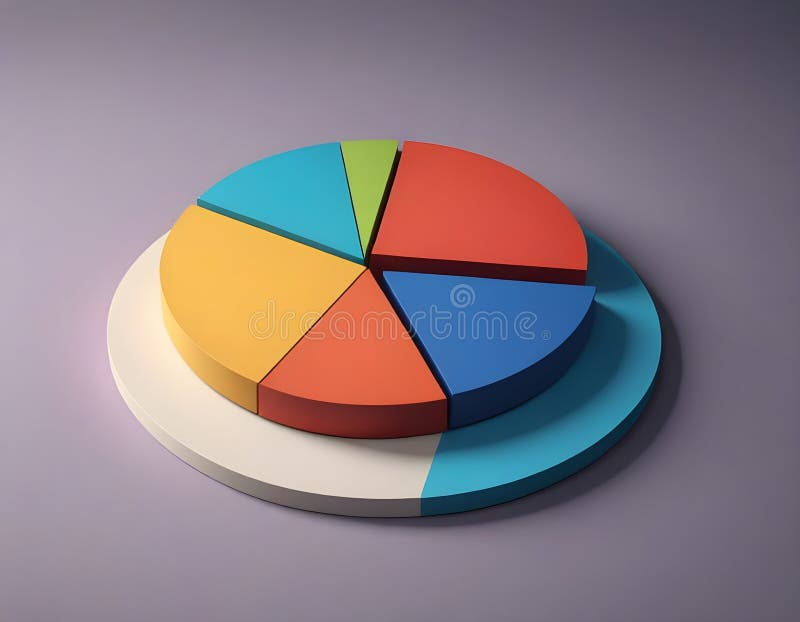 Minimal Pastel Pie Chart with Different Segments Representing Abstract ...