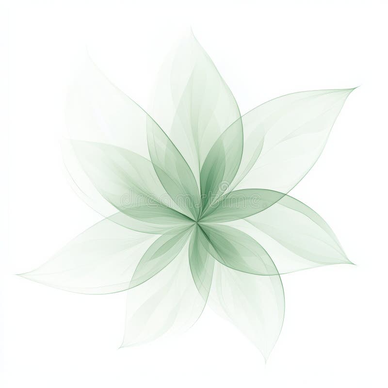 Delicate Green Flower Design Created with Translucent Leaves ...