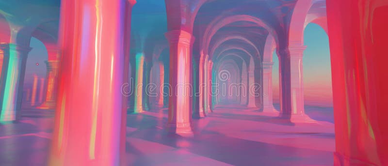 Visually Captivating Abstract Arches with Intriguing Symbols and Hidden ...