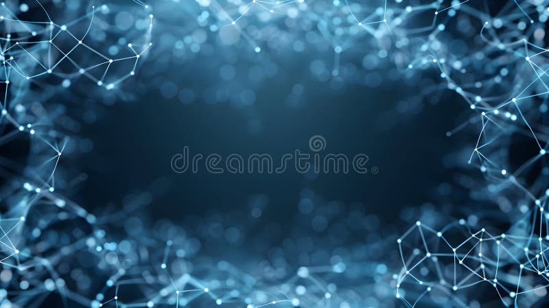 Abstract Matrix Design with Interconnecting Lines Stock Illustration ...