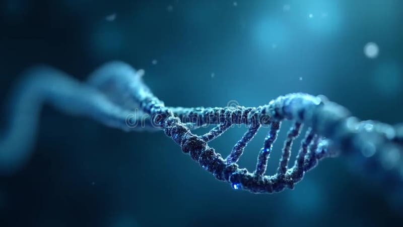 Abstract Rendering of the Double Helix Structure of DNA Molecule in ...