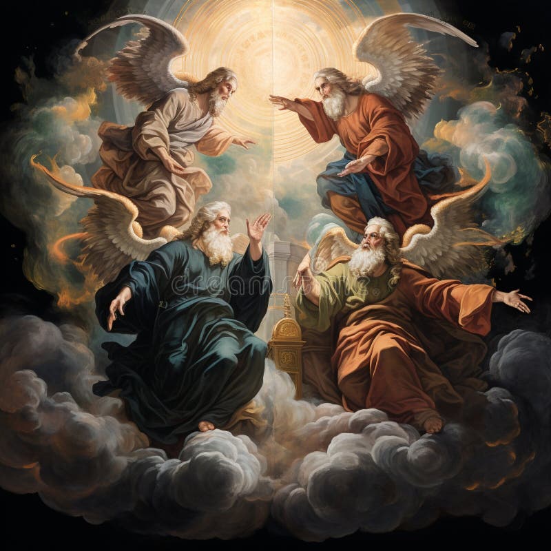Visually Captivating Artwork of the Holy Trinity Stock Illustration ...