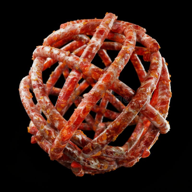 A Visually Captivating 3D Abstract Art Piece Showing a Spherical Shape ...