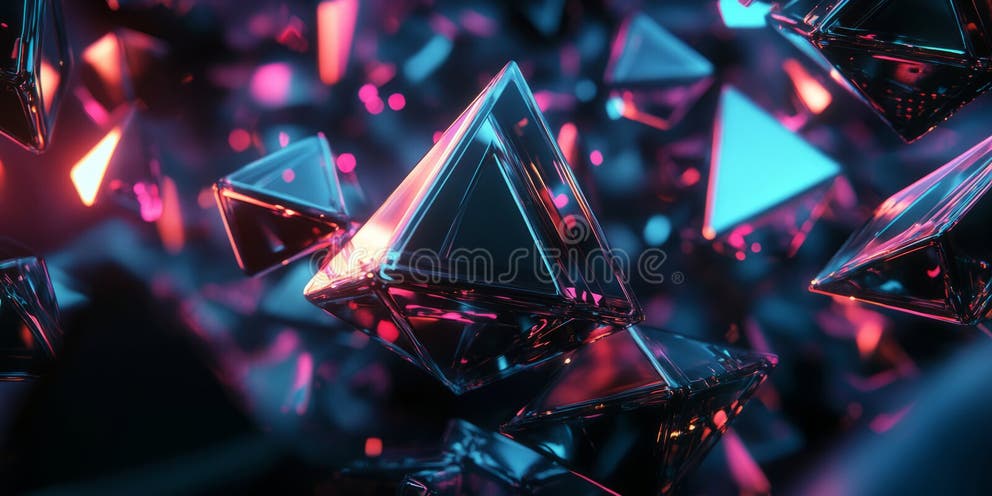 A Visually Captivating 3D Abstract Background Showcasing Floating ...