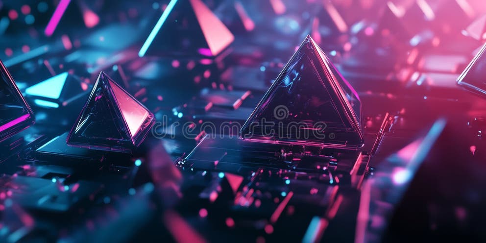 A Visually Captivating 3D Abstract Background Showcasing Floating ...