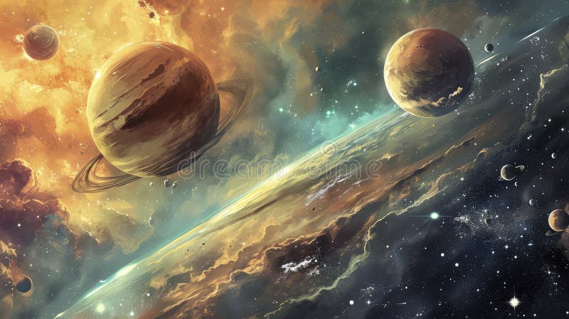 A Visually Captivating Digital Artwork Depicting a Stylized and ...