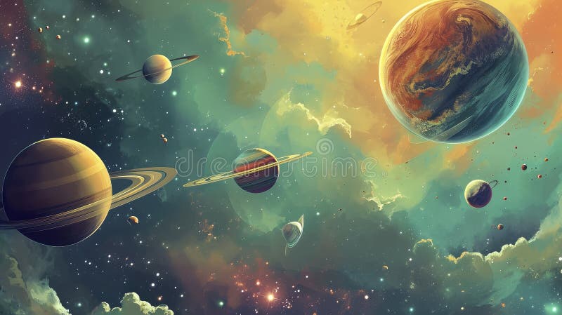 A Visually Captivating Digital Artwork Depicting a Stylized and ...