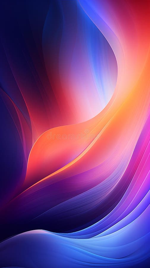 Vibrant Energetic Waves: a Cosmic Symphony of Colors Stock Illustration ...