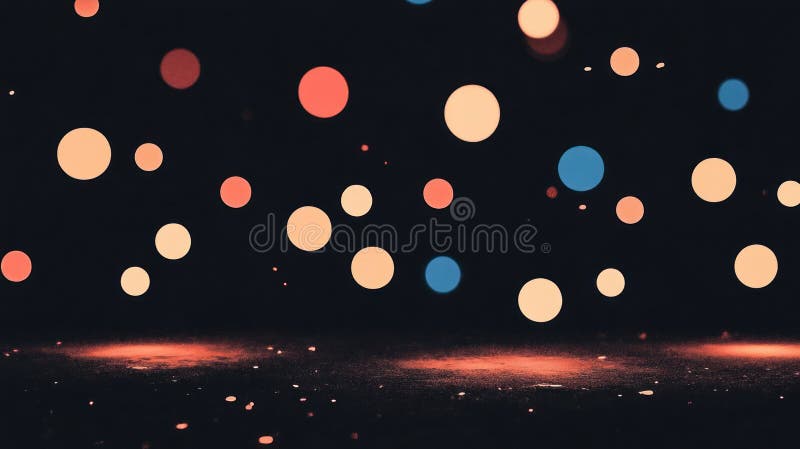 A Visually Captivating Display of Colorful Floating Orbs Against a Dark ...