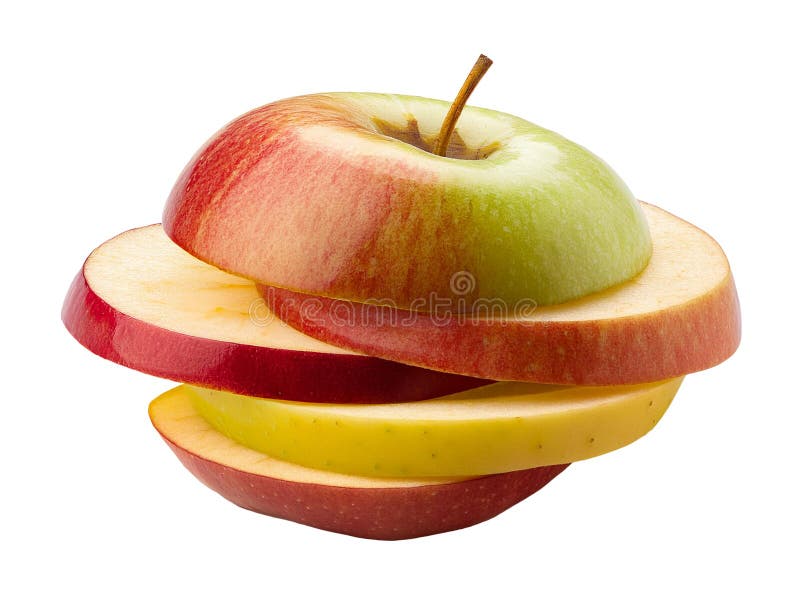 Creative Multicolored Sliced Apple Composition Stock Image ...