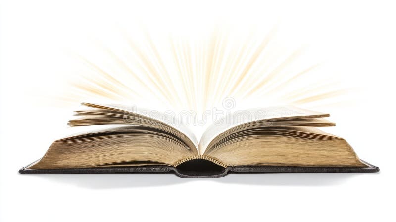 An Open Book Radiating Light. it Symbolizes Knowledge and Inspiration ...