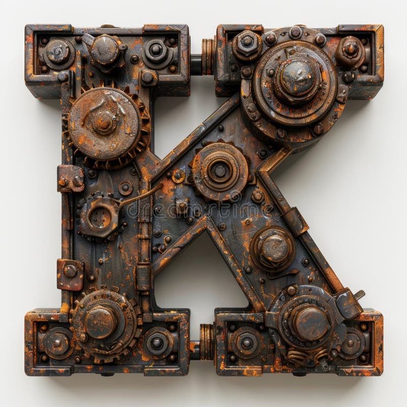 Visually Captivating Letter K Constructed Entirely Out of Mechanical ... Visually Captivating Letter K Constructed Entirely Out of Mechanical ...