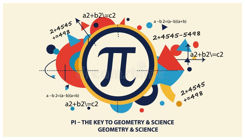 Pi the Link between Geometry and Science Stock Vector - Illustration of ...
