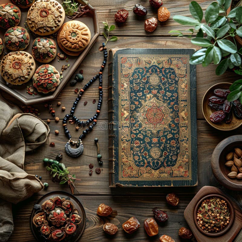 Aromatic Middle Eastern Still Life with Hand-Decorated Treats Stock ...