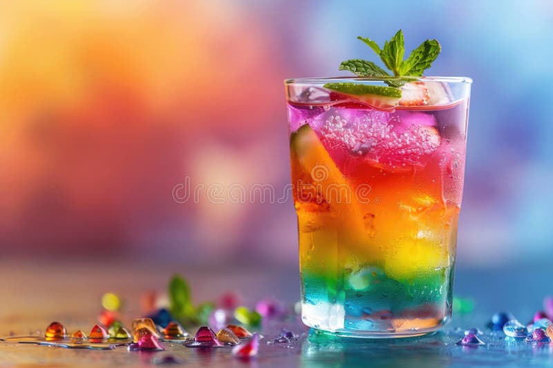 A Visually Captivating Tequila Sunrise Cocktail with a Vibrant Gradient ...