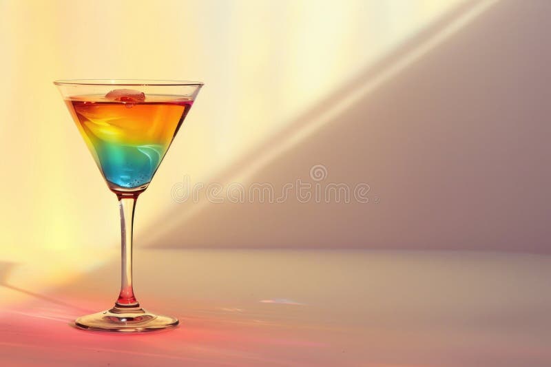 A Visually Captivating Tequila Sunrise Cocktail with a Vibrant Gradient ...