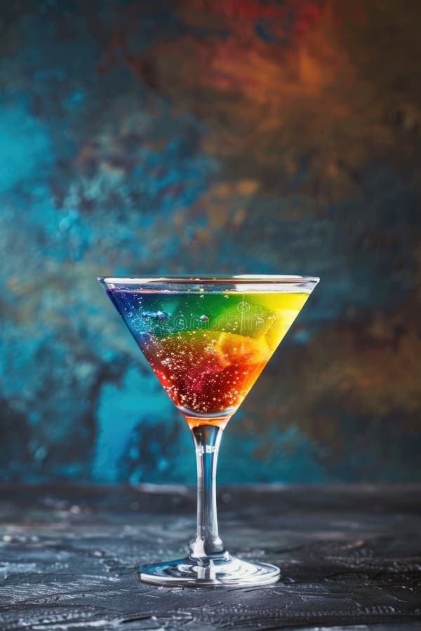 A Visually Captivating Tequila Sunrise Cocktail with a Vibrant Gradient ...