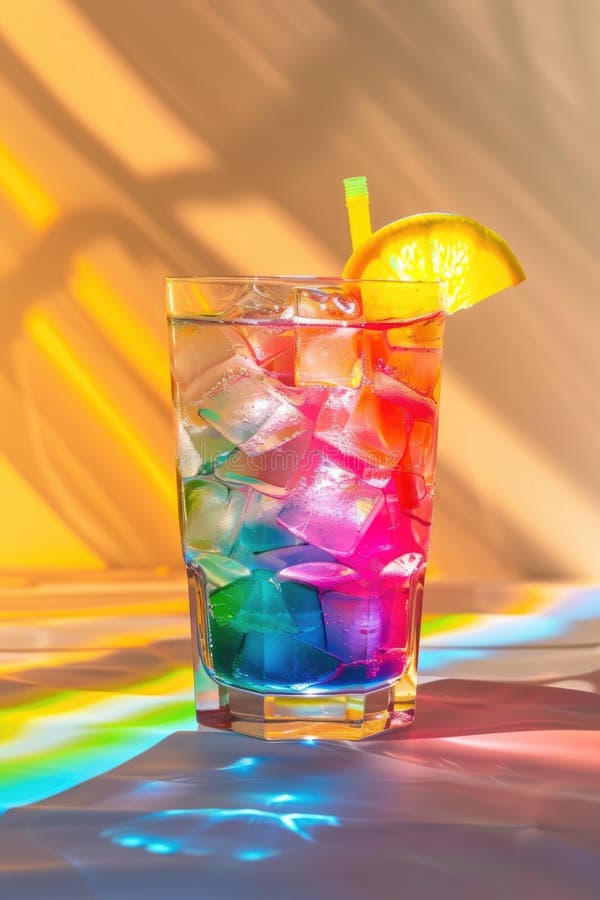 A Visually Captivating Tequila Sunrise Cocktail with a Vibrant Gradient ...