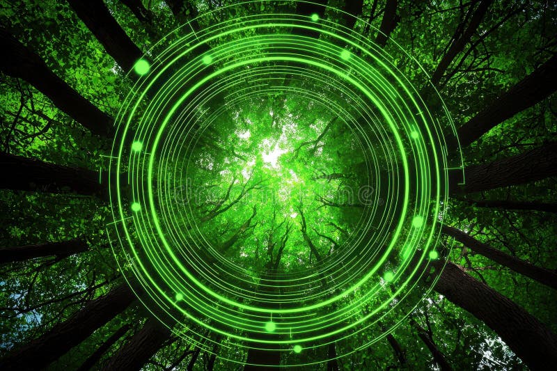 Visually Compelling Environmental Concept with Circular Green Patterns ...