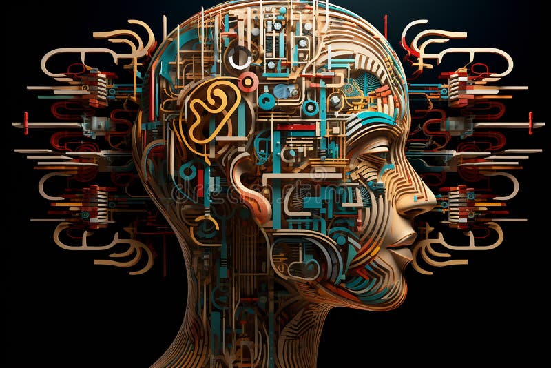 Labyrinthine Brain Complexity Stock Image - Image of neural, networks ...