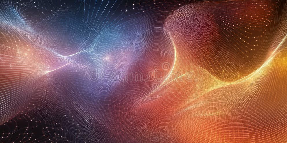 A Visually Dynamic Abstract Background Featuring Cascading Waves Of Luminous Binary Code Softly