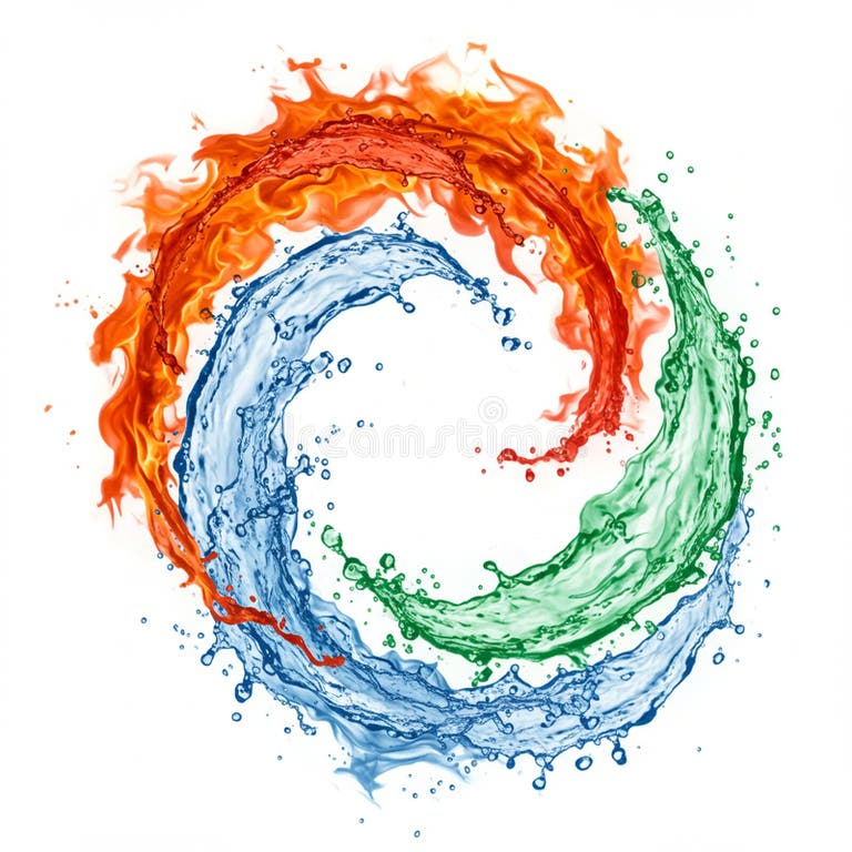 A Visually Dynamic Composition Features Swirling Elements Representing ...