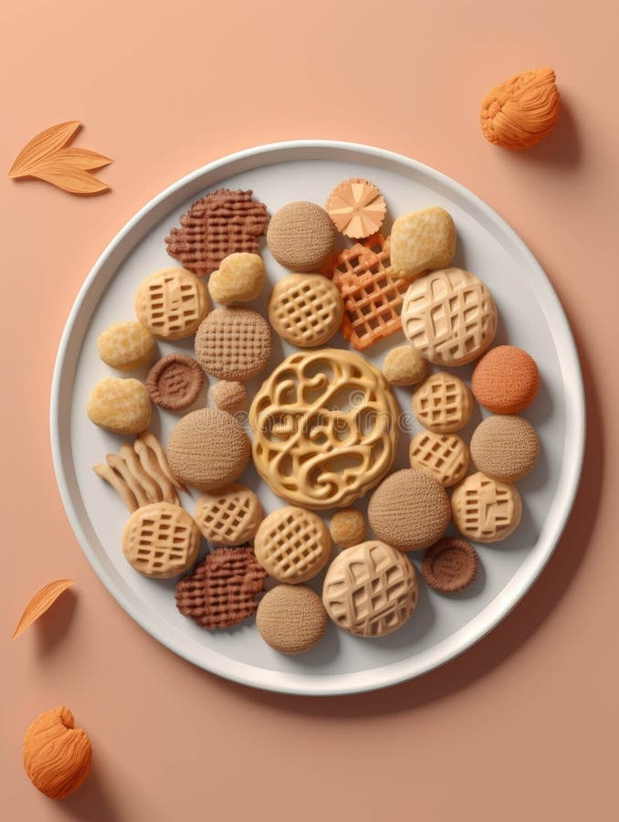 A Visually Dynamic Plate of Fresh 3D Printed Snacks Arranged in an ...