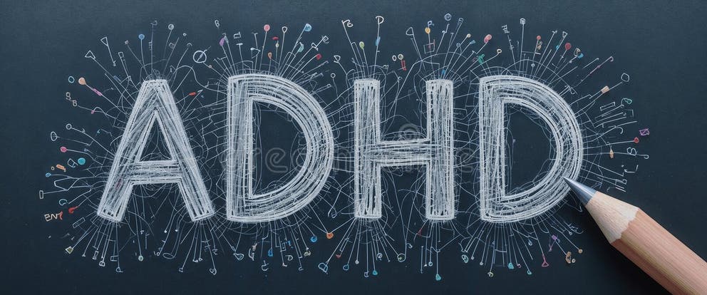 Colorful Abstract Illustration Depicting the Concept of ADHD with ...