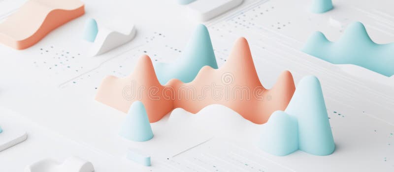 This Visually Engaging 3D Data Chart Presents Moderate Complexity with ...