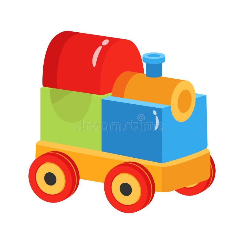 Visually Engaging 3d Style Icon Depicting Toy Train Stock Illustration - Illustration of train ...