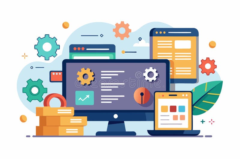 A Visually Engaging Illustration Showcasing Customizable Code Snippets ...